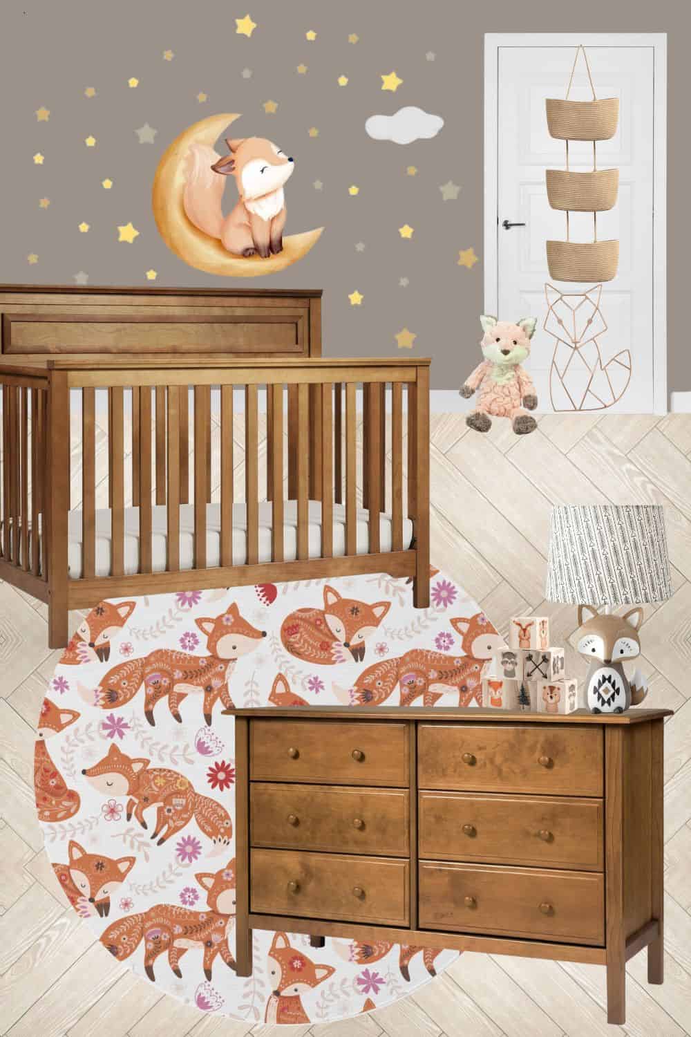 Adorable Cozy Fox Themed Nursery Room Design