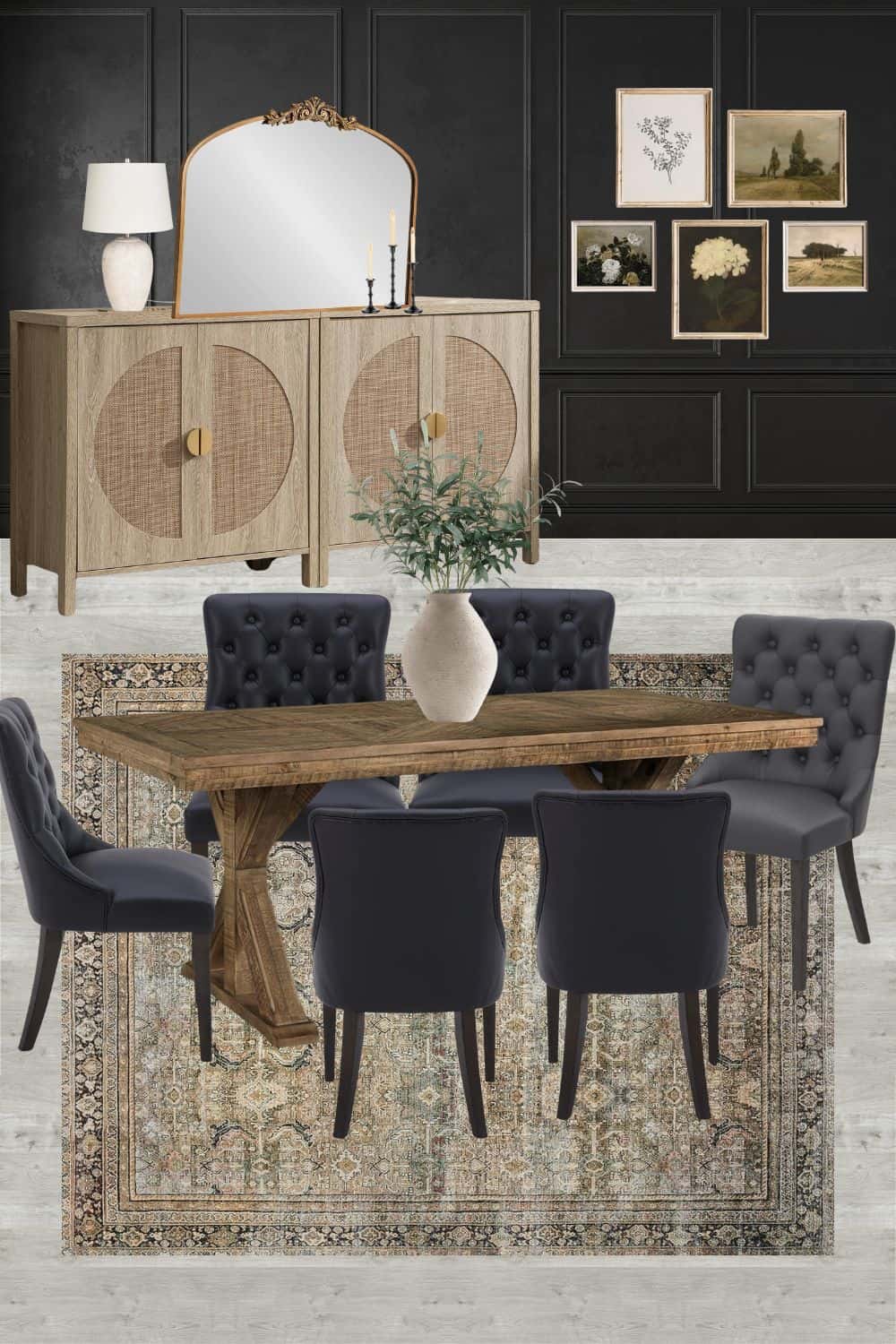 Moody Dining Room Ideas Mood Board - Shop the Look