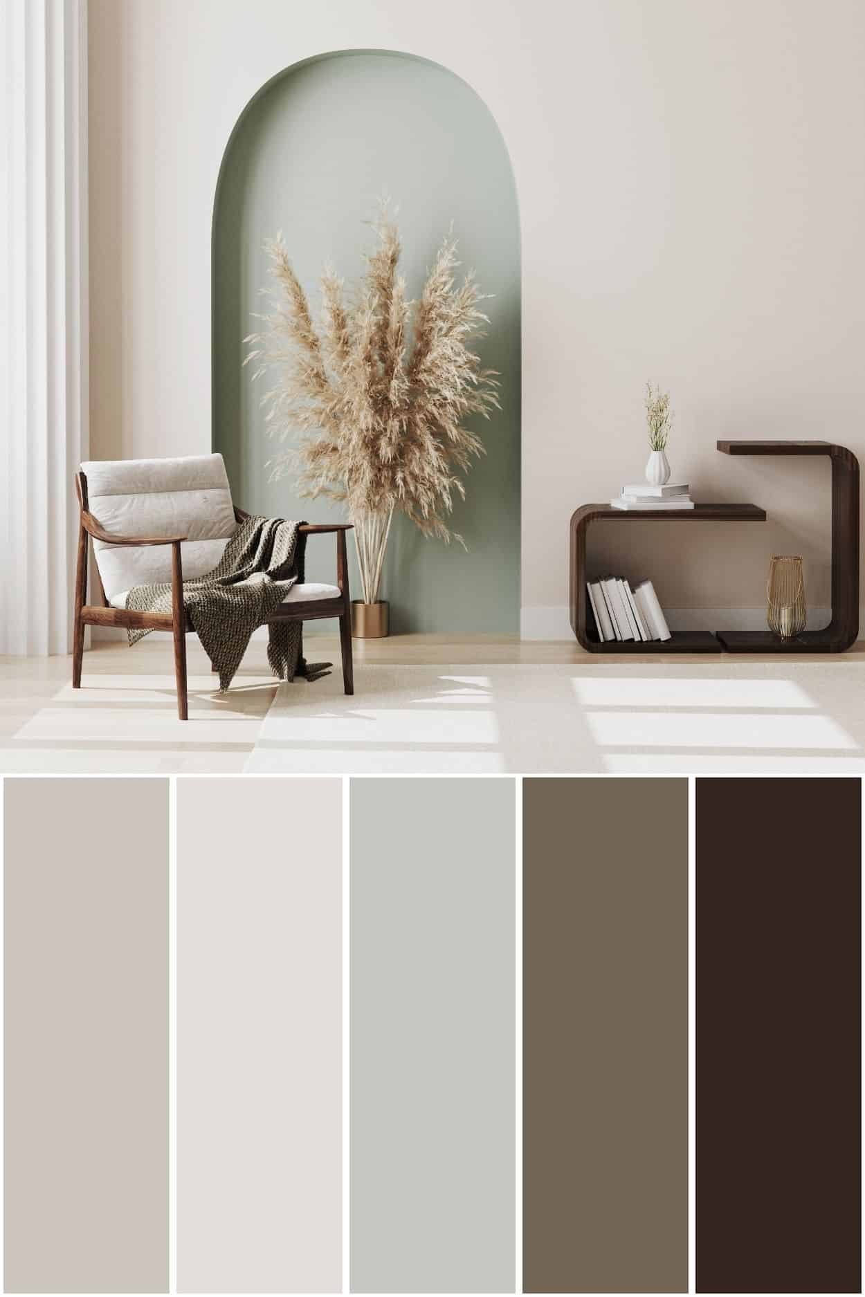 Mustard Yellow Color Palette with Hex Codes and Paint Colors