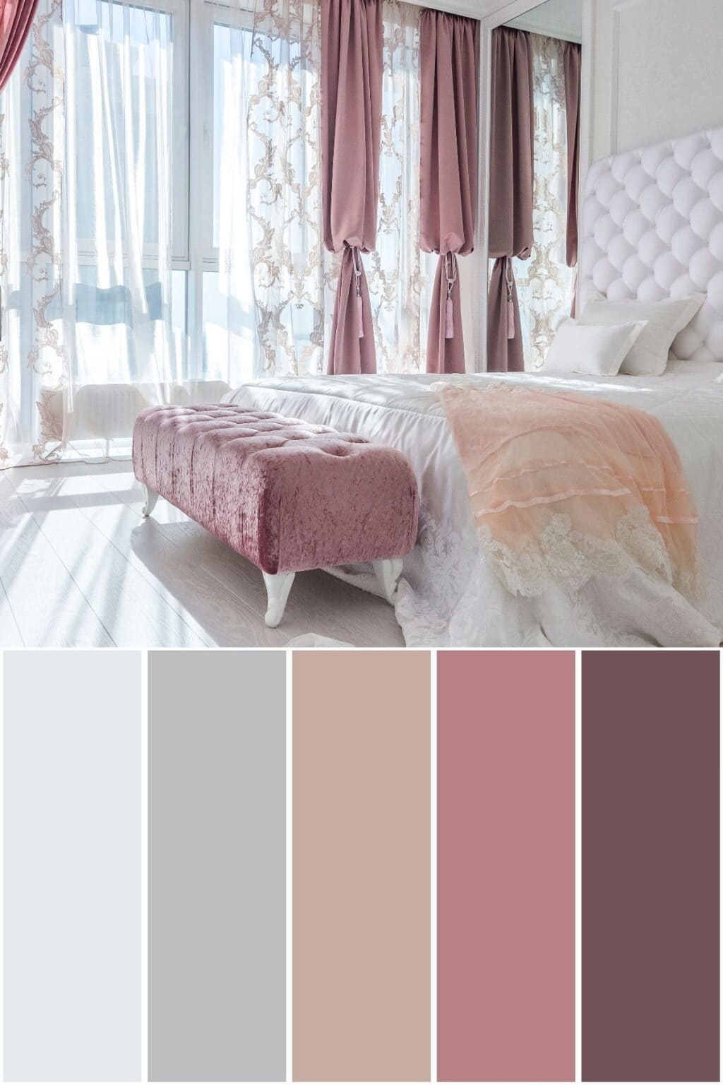 Beige and Blue Color Palette With Paint Colors and Hex Codes