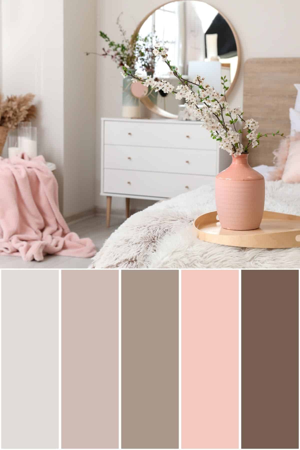 Feminine Neutral Pale Pink Color Palette for Home Decor