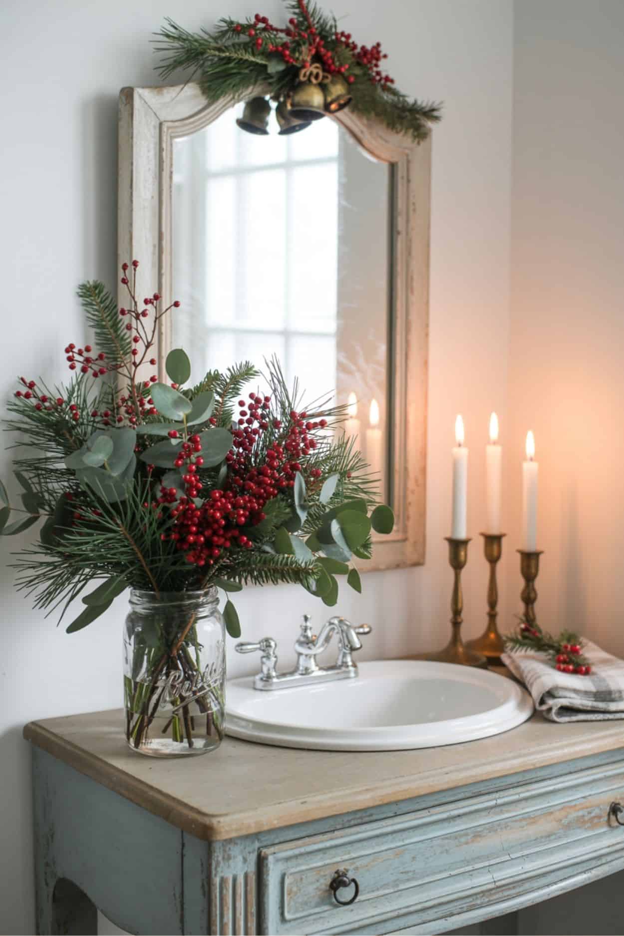 15 Festive Christmas Bathroom Decor Ideas You'll Love