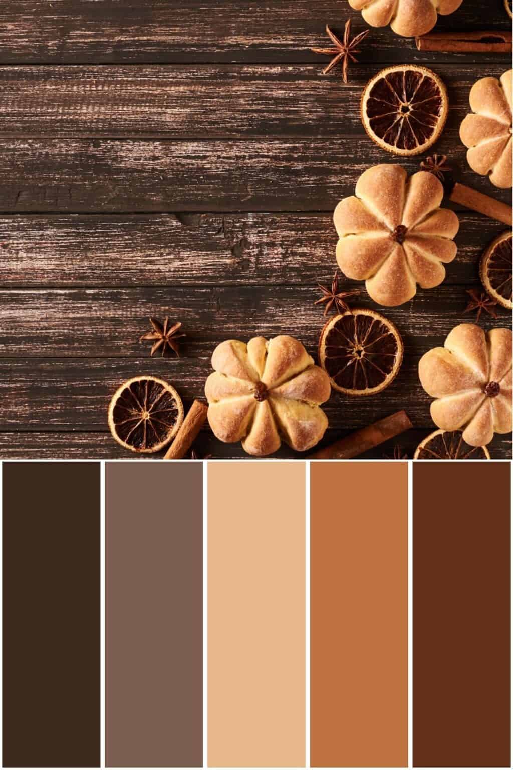 Minimalist Color Palette with Hex Codes and Paint Colors