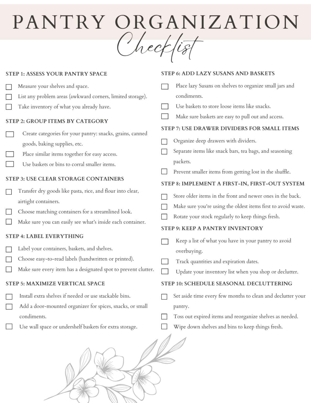 10 Simple Pantry Organization Tips for a Maintainable Space