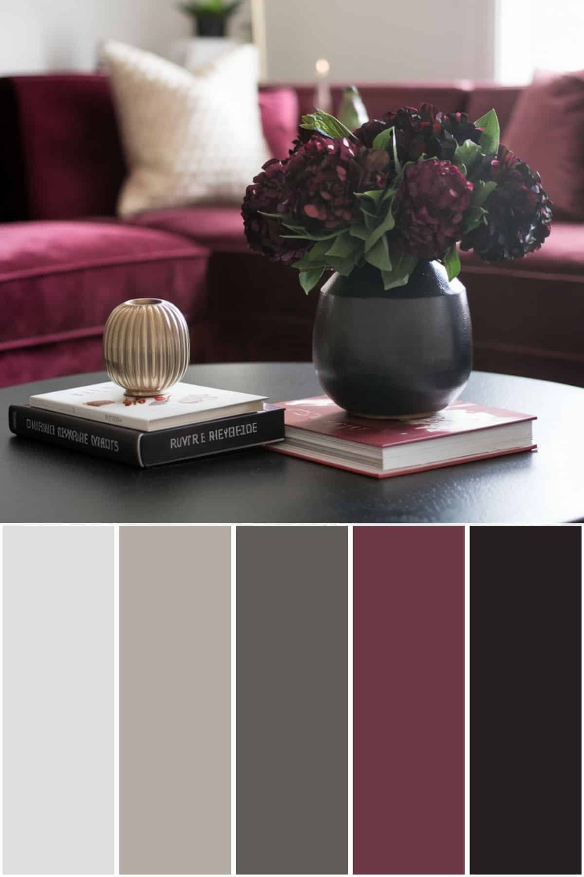 Burgundy Color Schemes Navy Blue & Burgundy Wedding Colour Palette