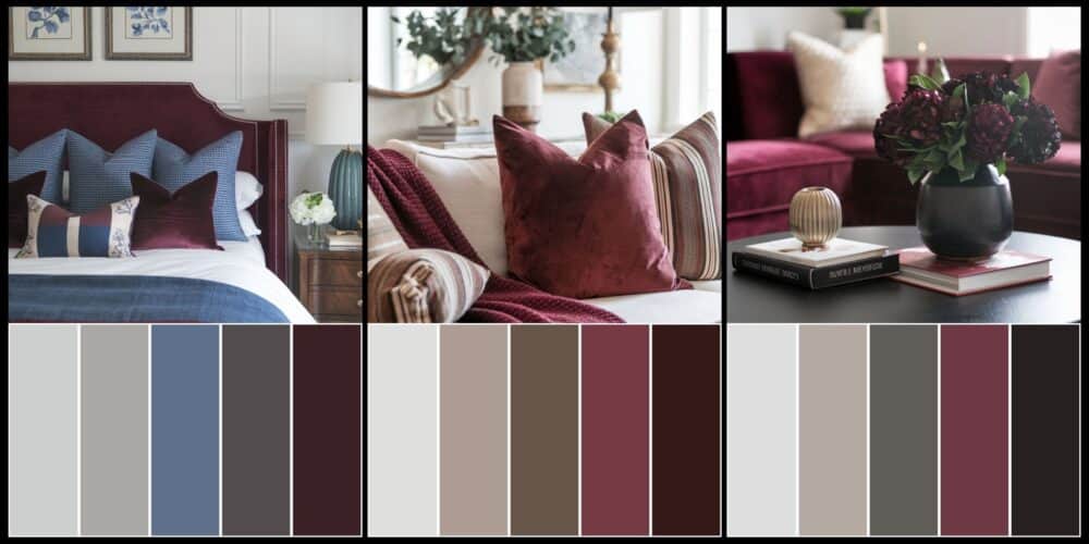 Burgundy Color Palettes Perfect for Interior Design
