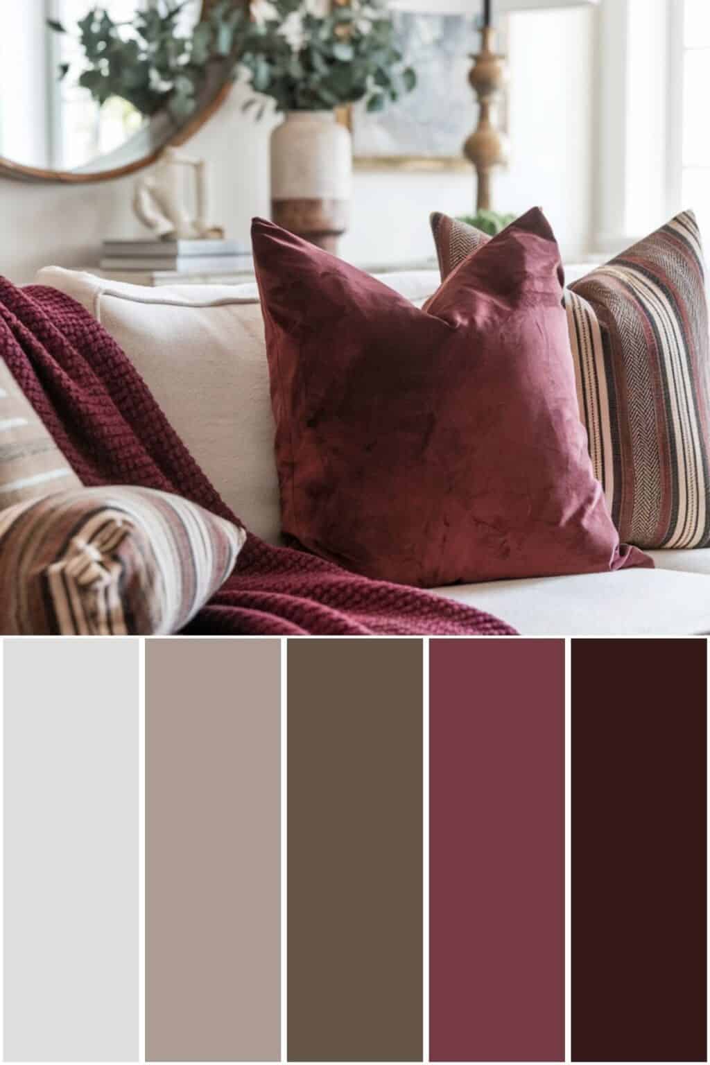 Burgundy Color Palettes Perfect for Interior Design