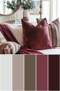 Burgundy Color Palettes Perfect for Interior Design