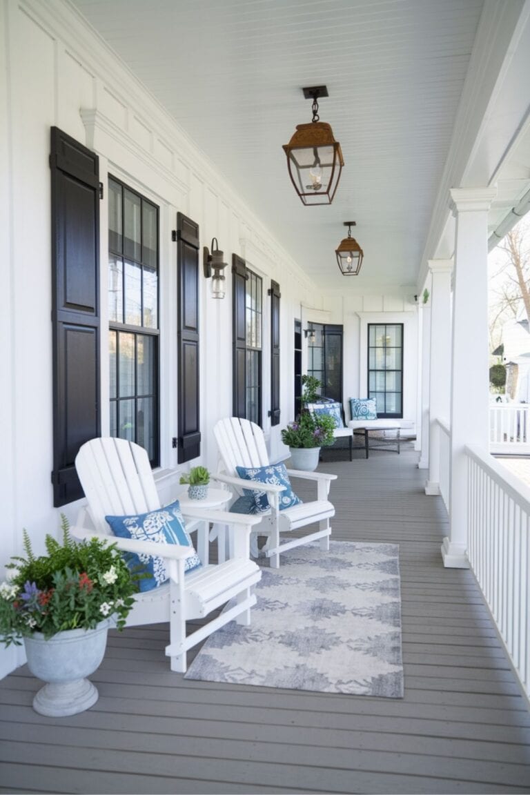 Farmhouse Front Porches For a Cozy Welcome - Abloom Decor