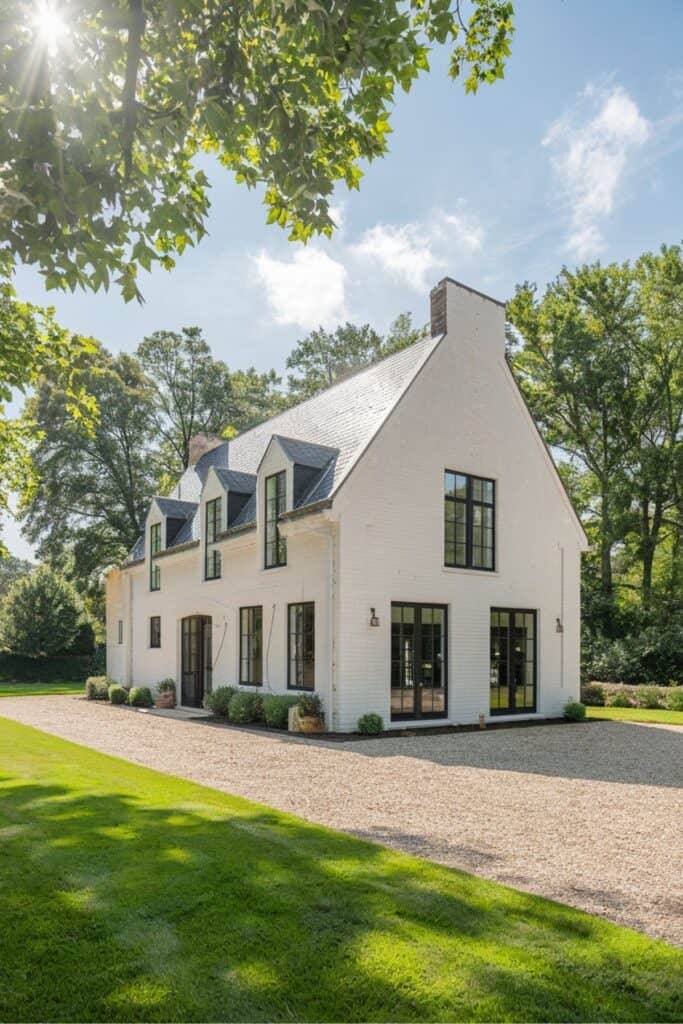 18 White Brick House Exterior Design Ideas