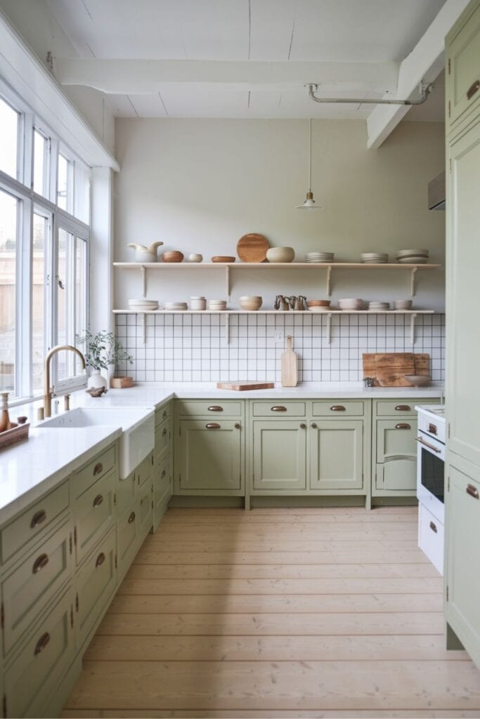 20 Stunning Kitchens with Green Kitchcen Cabinets