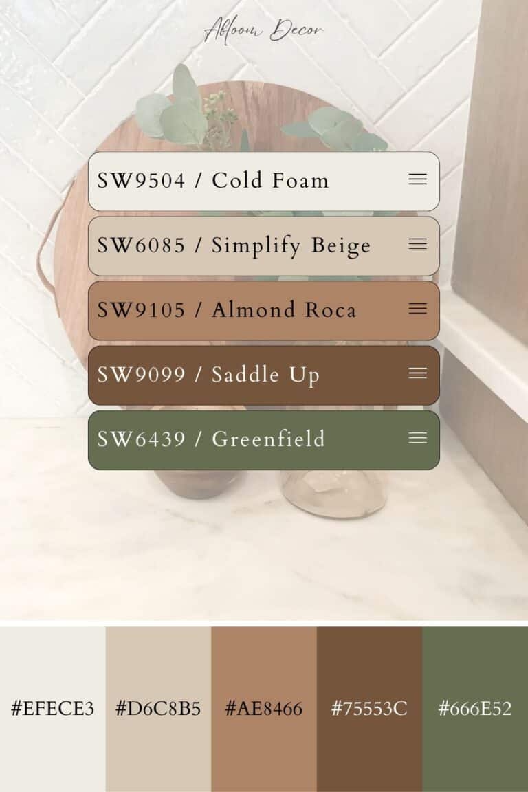 Earthy Color Palette With Green and Brown Tones