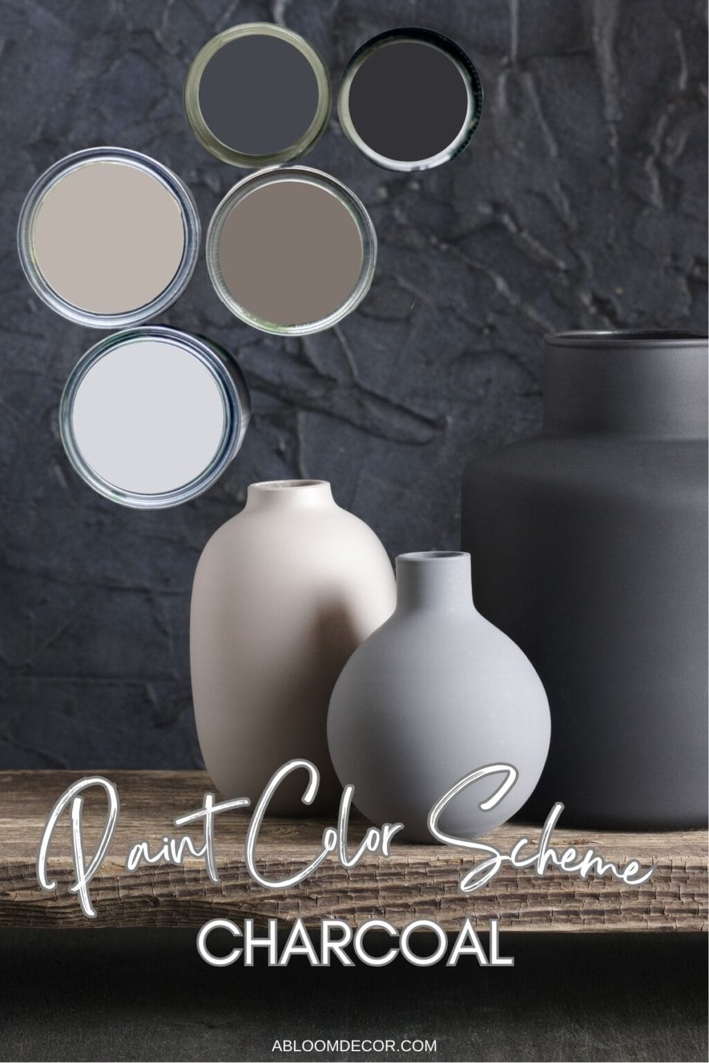 Charcoal Color Palette With Hex Codes and Paint Colors