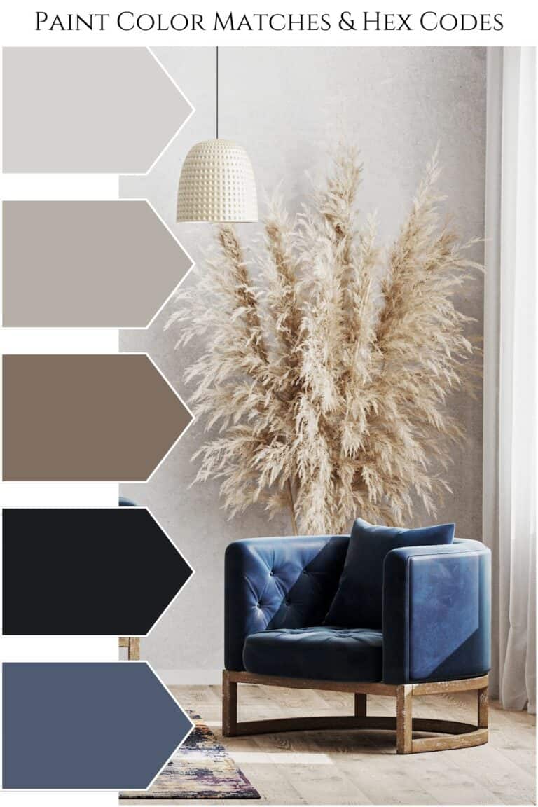 Neutral and Navy Color Palette With Paint Colors