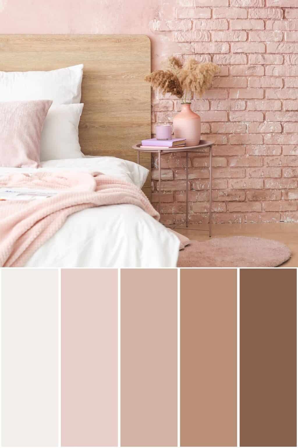 Minimalist Color Palette with Hex Codes and Paint Colors