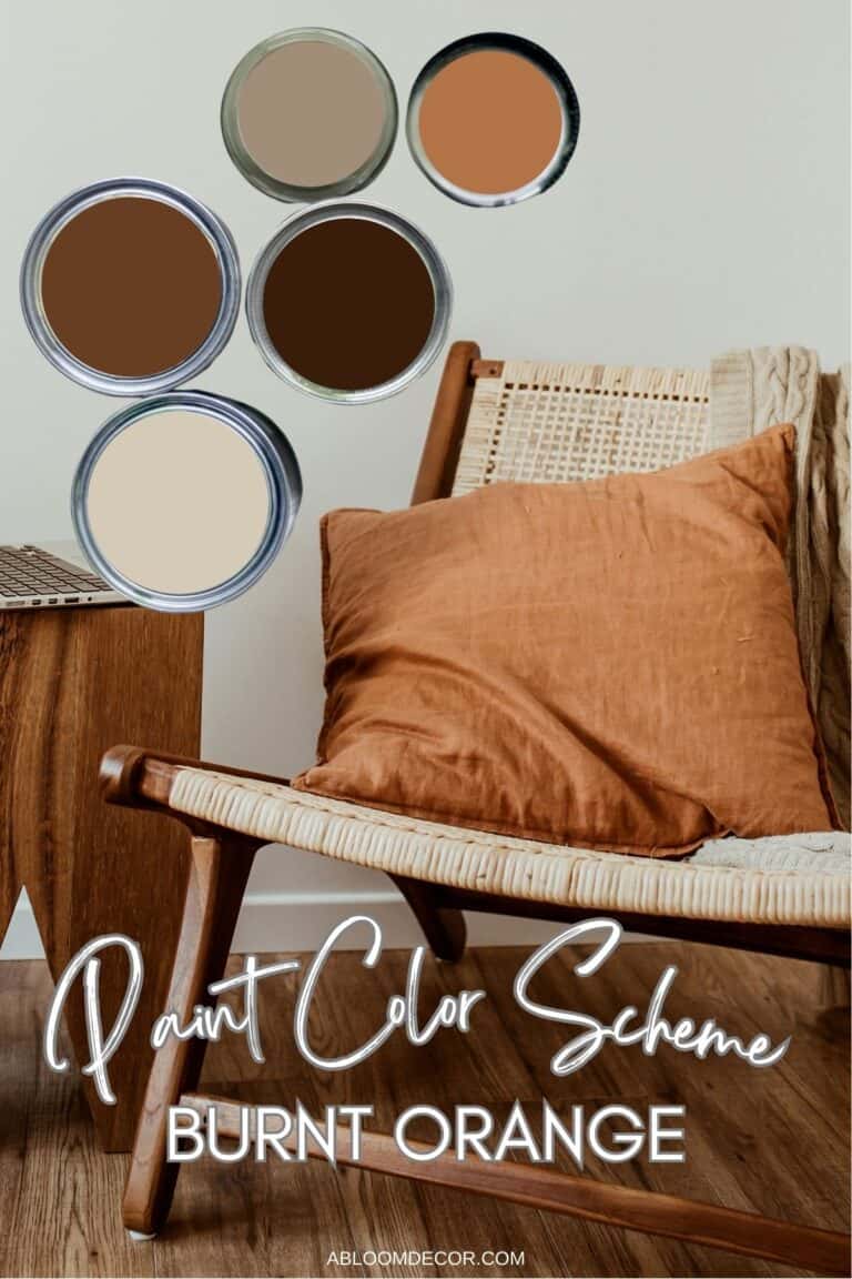 Burnt Orange Color Palette With Hex Codes and Paint Colors