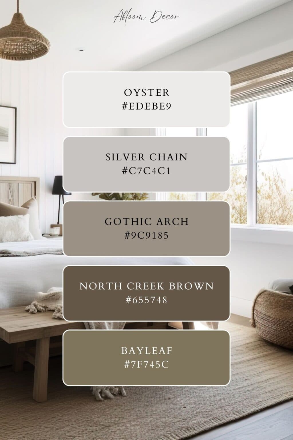 Greige and Olive Color Palette With Paint Color Matches