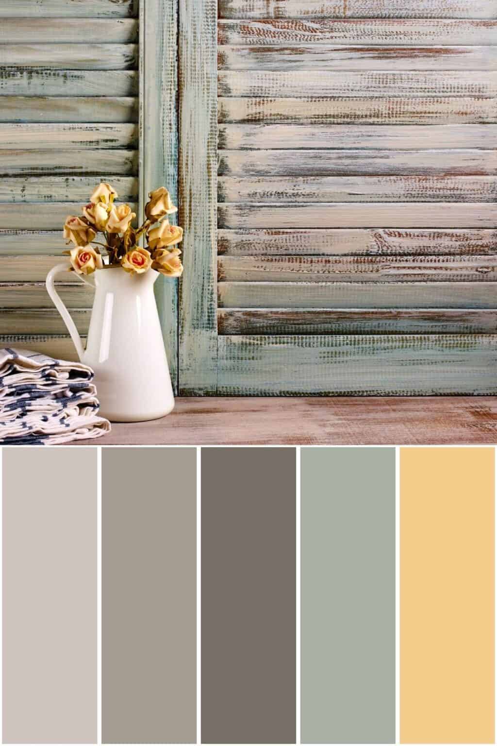 Rustic Farmhouse Color Palette With Paint Color Matches
