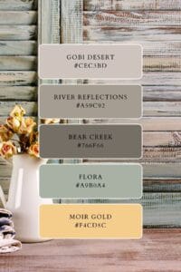 Rustic Farmhouse Color Palette With Paint Color Matches