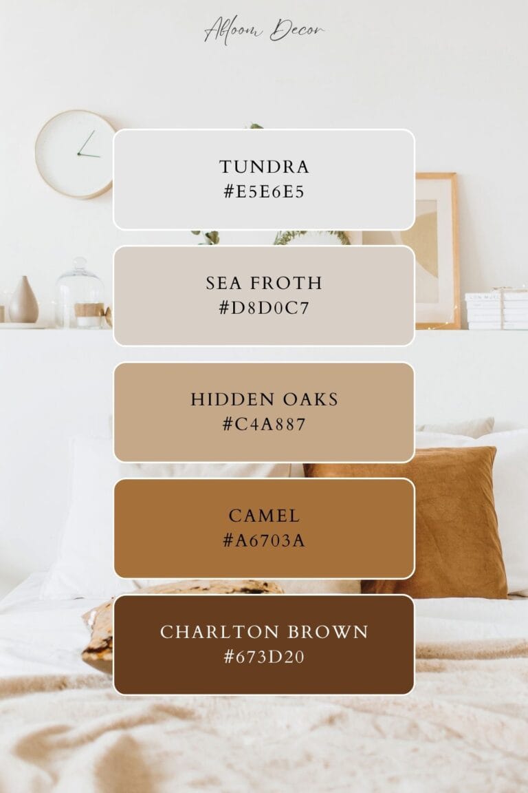 Warm Neutral Color Palette With Paint Colors and Hex Codes