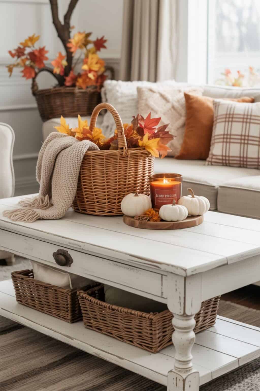 Cozy Fall Coffee Table Decor Ideas