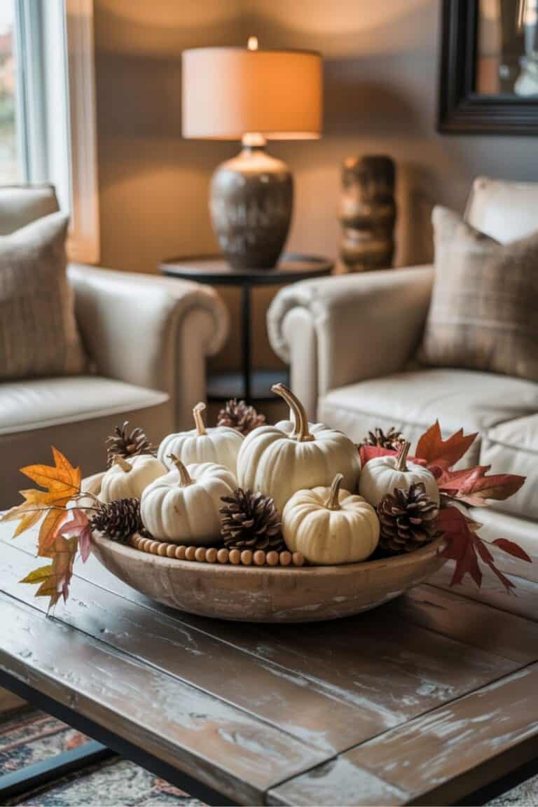 Cozy Fall Coffee Table Decor Ideas