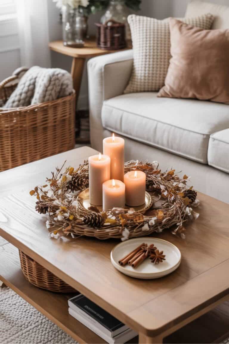 Cozy Fall Coffee Table Decor Ideas