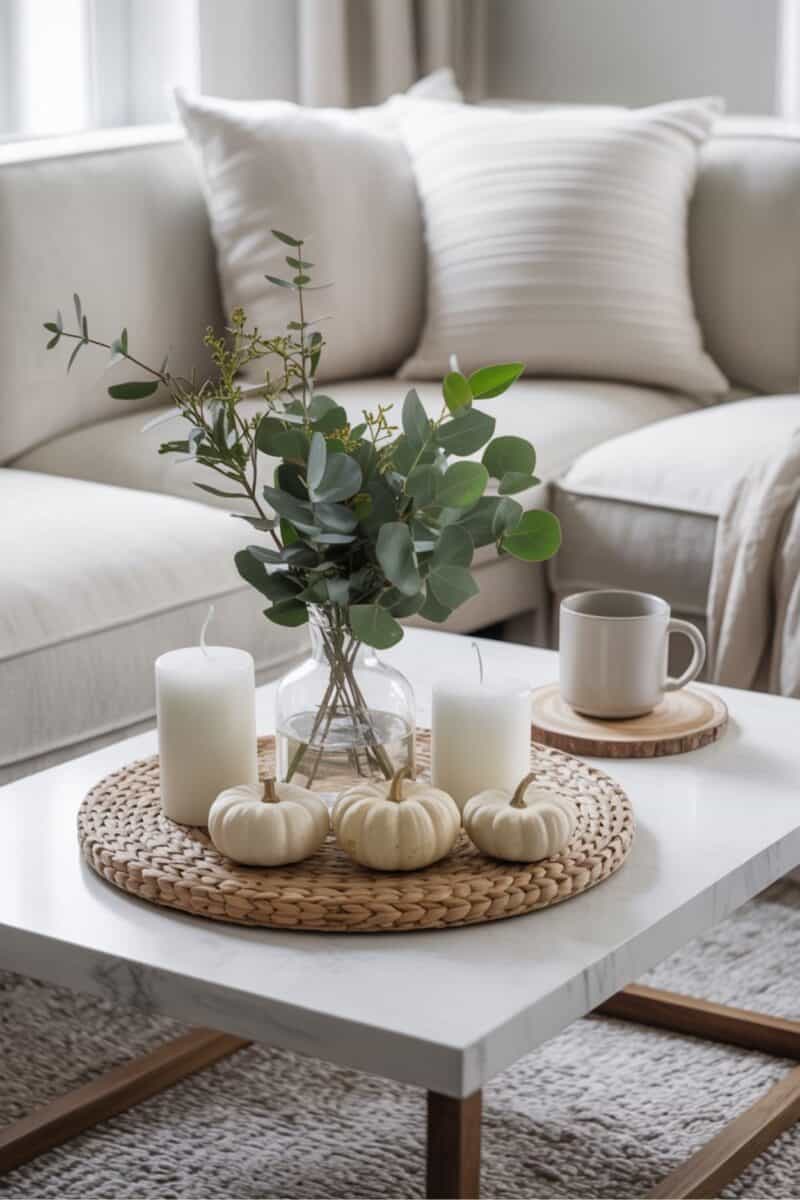 Cozy Fall Coffee Table Decor Ideas