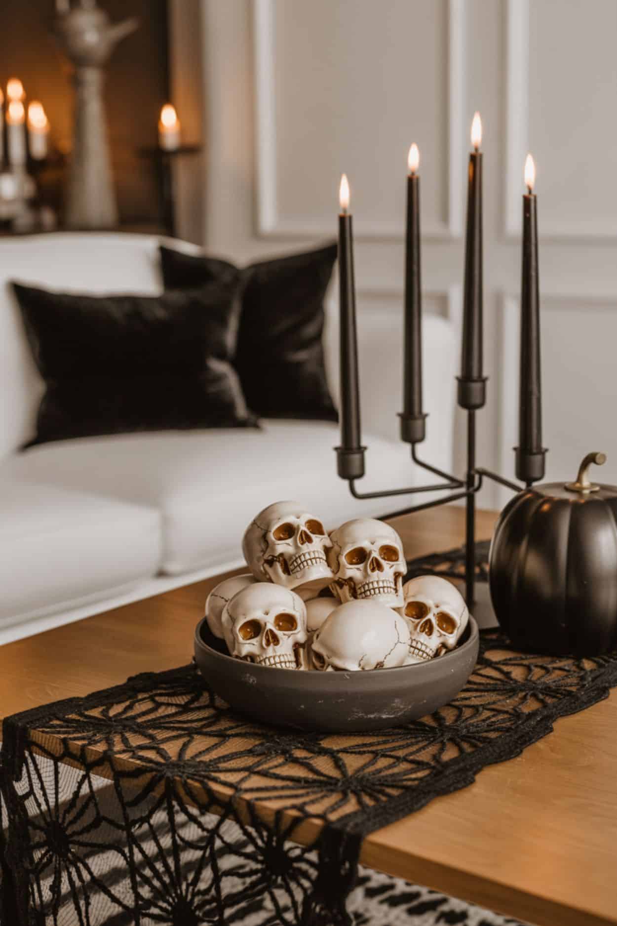 Halloween Coffee Table Decor For a Stylish Spooky Space