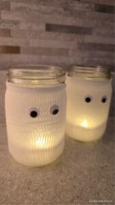 Quick DIY Halloween Ghost Mason Jars That Bring a Cozy Glow
