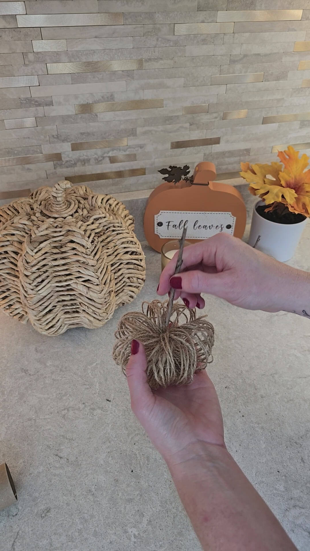 Adorable DIY Twine Pumpkins Anyone Can Make in Minutes