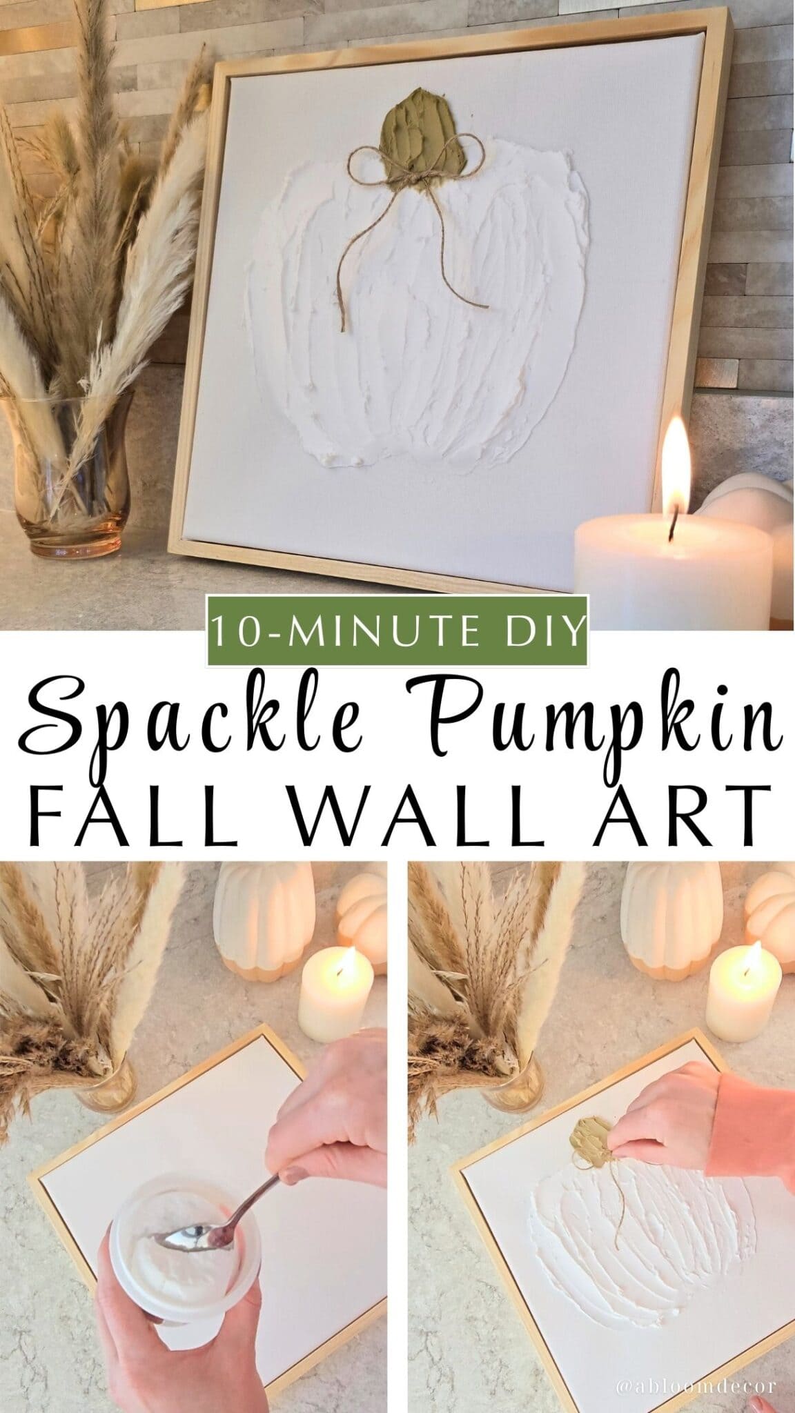DIY Spackle Pumpkin Wall Art That Looks Store-Bought