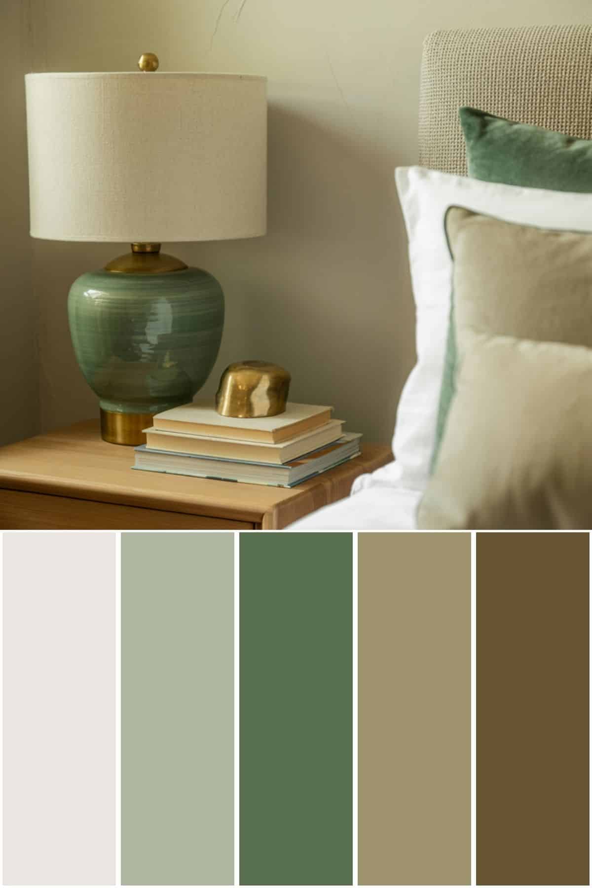 Brown and Jade Color Palette Works Beautifully Room After Room