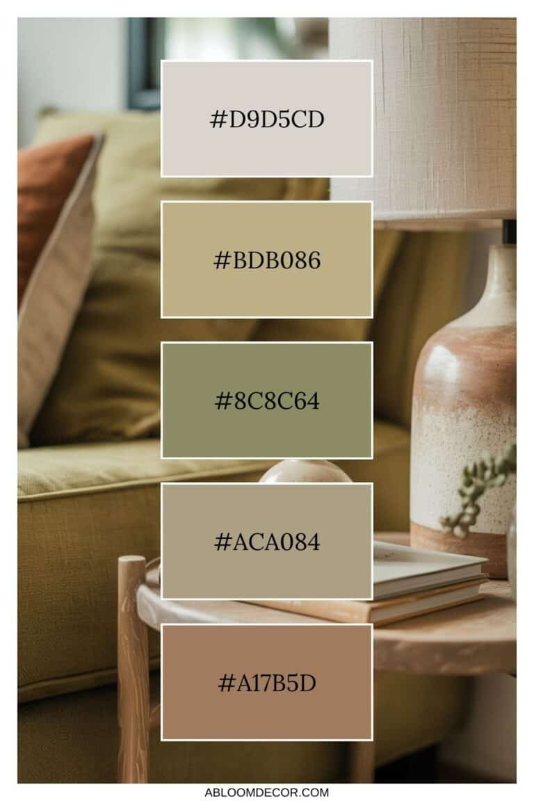 Earth Tone Green Color Palette for a Calm, Cozy Home
